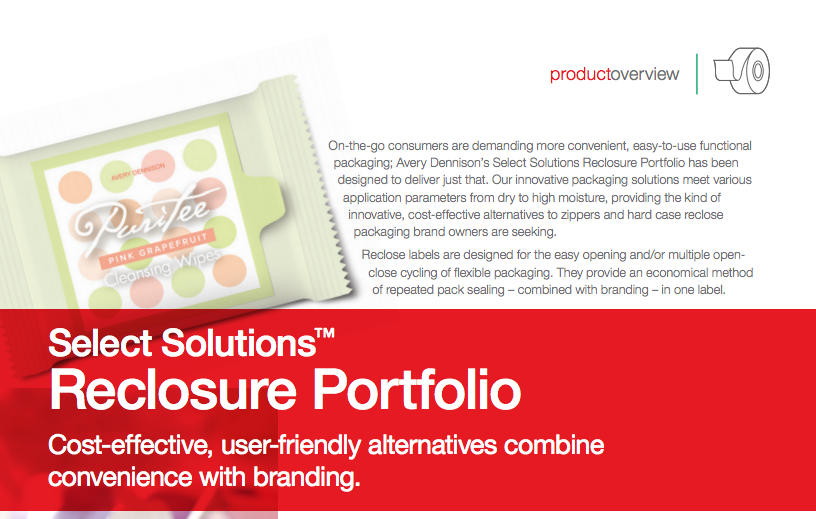Reclosure Portfolio | Avery Dennison | LPM